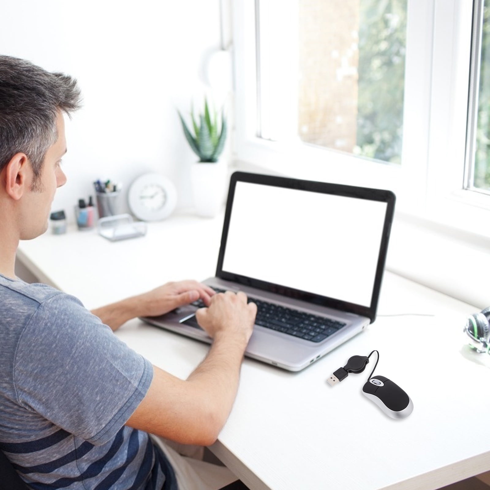 MERRYHAPY Retractable Mouse for Laptop USB Comfortable Keys - Walmart.com