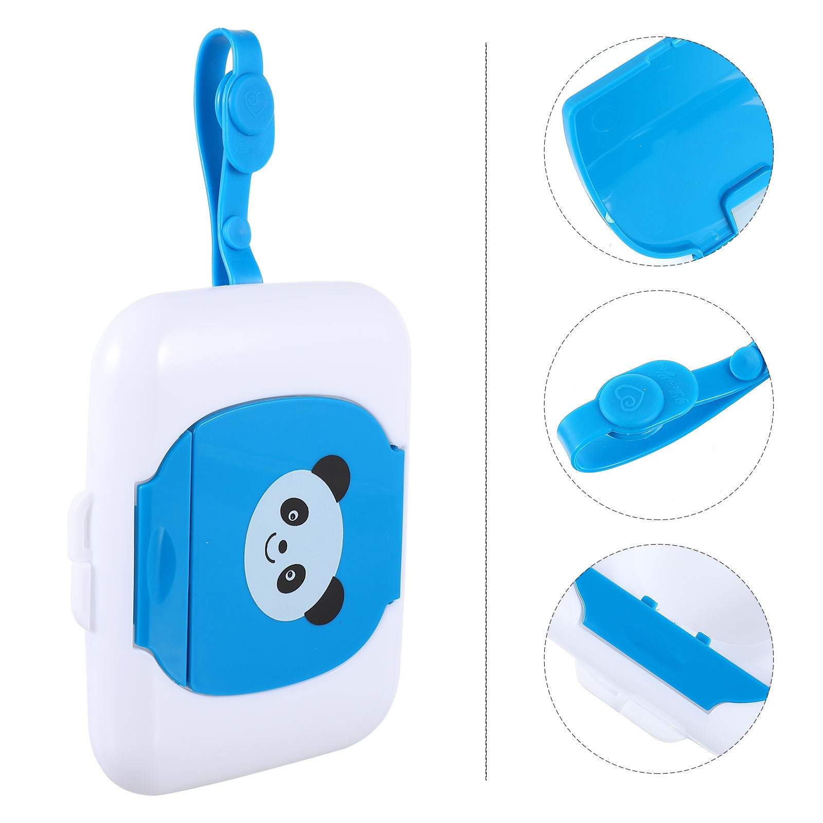 MERRYHAPY 1Pc Portable Blue Wet Tissue Case with Hook Lightweight ...