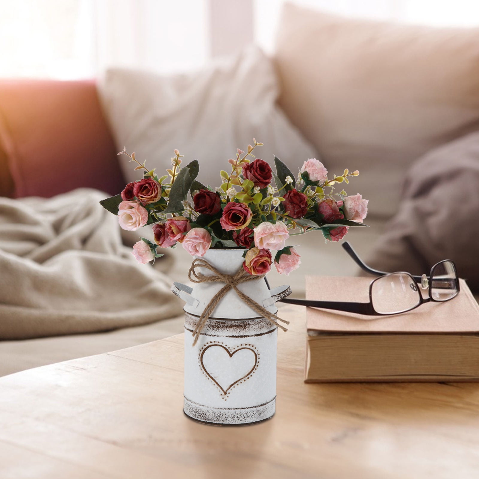 MERRYHAPY Rustic White Flower Vase for Floral Arrangement and Home Decor - Walmart.com