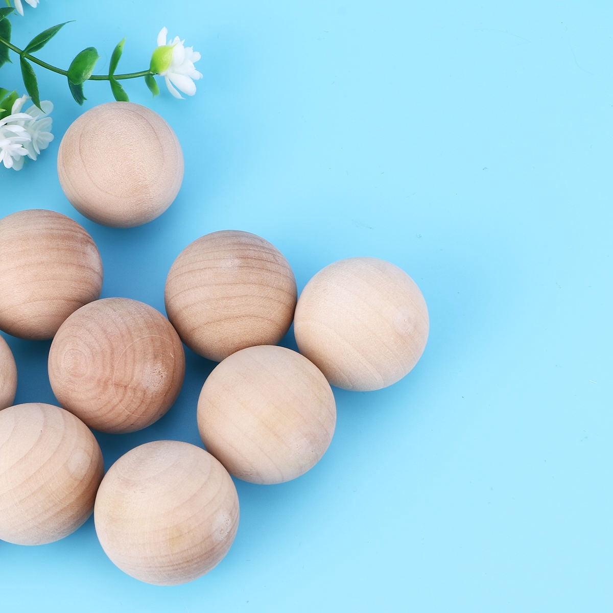 MERRYHAPY Solid Wooden Balls for DIY Craft Projects and Kids Playing ...