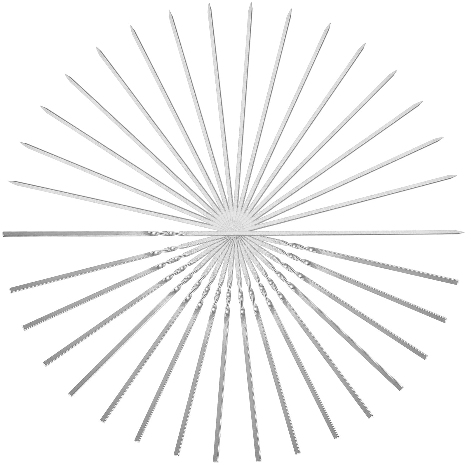 MERRYHAPY Stainless Steel Bbq Sticks 50Pack Barbecue Meat Skewers for ...