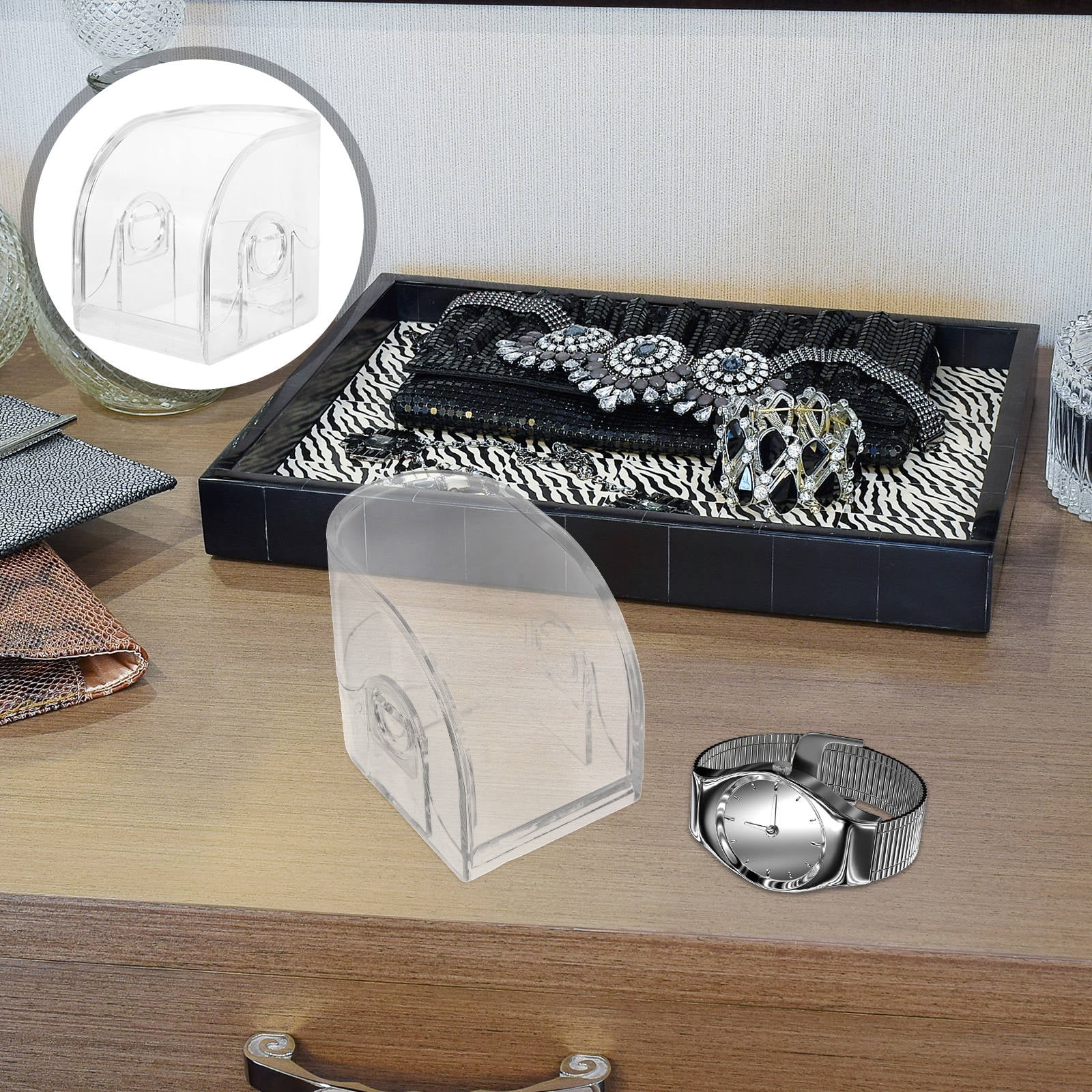 MERRYHAPY White Acrylic Watch Holder 1Set for Display and Storage ...