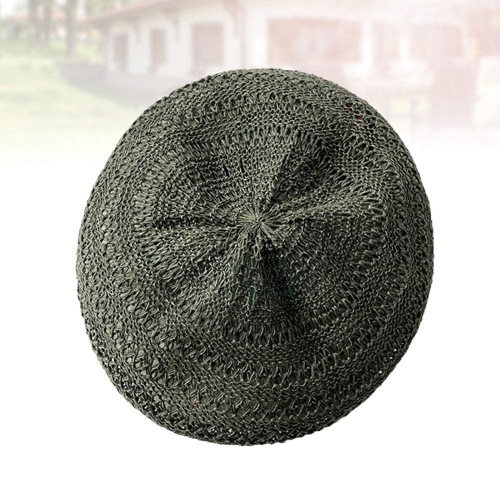 Straw Hat Womens Beret Bohemian Woven Classic French Painter Cap ...
