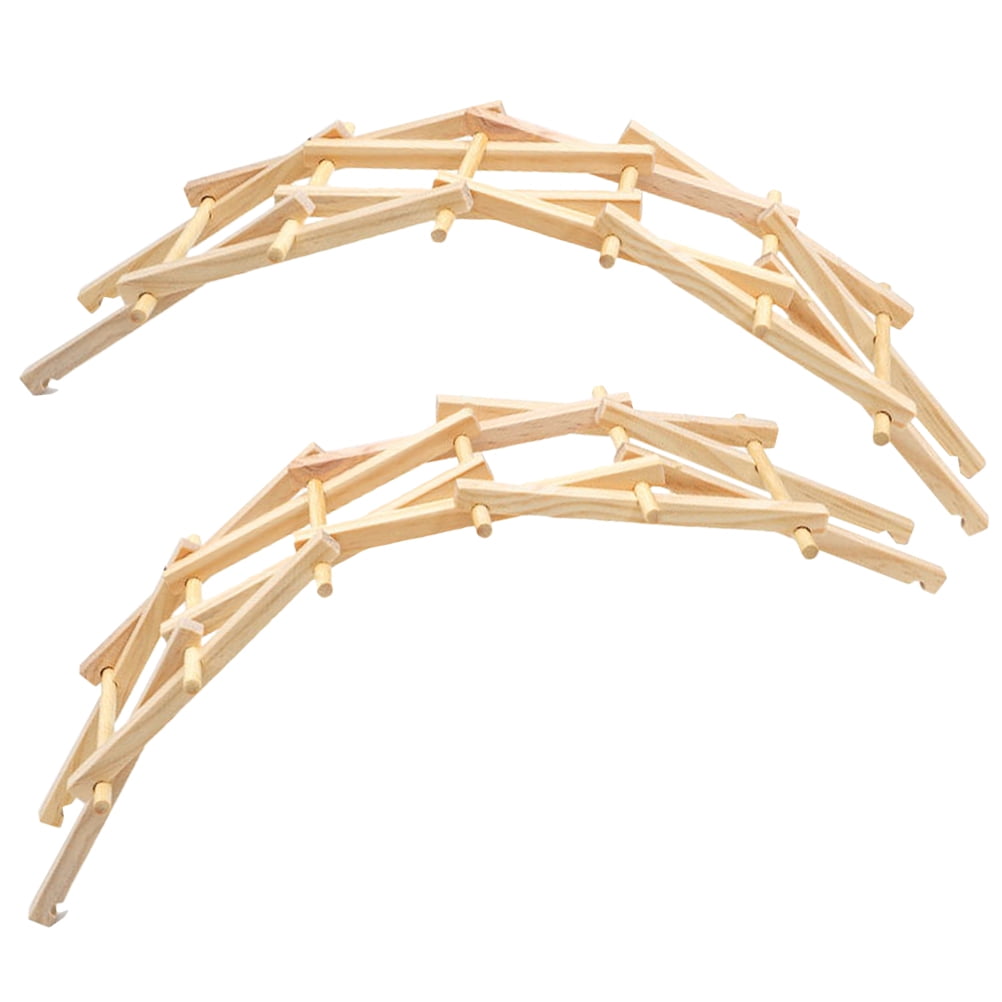 MERRYHAPY Handmade Arch Bridge Arch Bridge Model Wood 2 Sets - Walmart.com