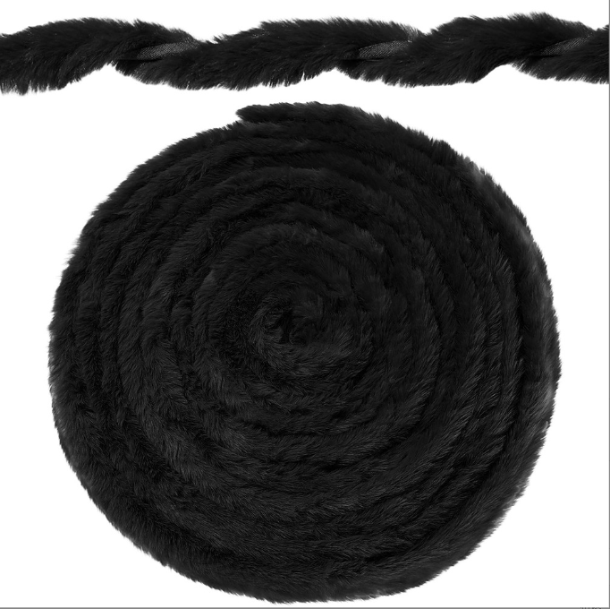 MERSARIPHY Christmas Faux Fur Ribbon Fur Trim Fabric Roll Artificial ...