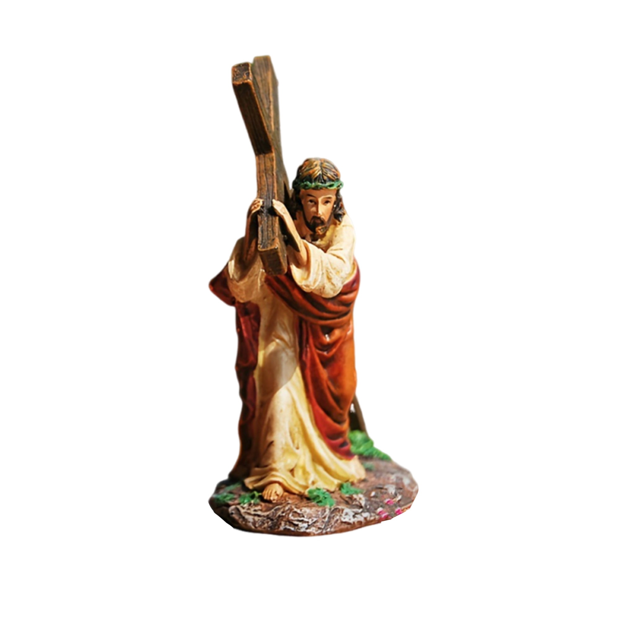MERSARIPHY Easter Table Decorations Jesus Carrying Cross Figurines ...