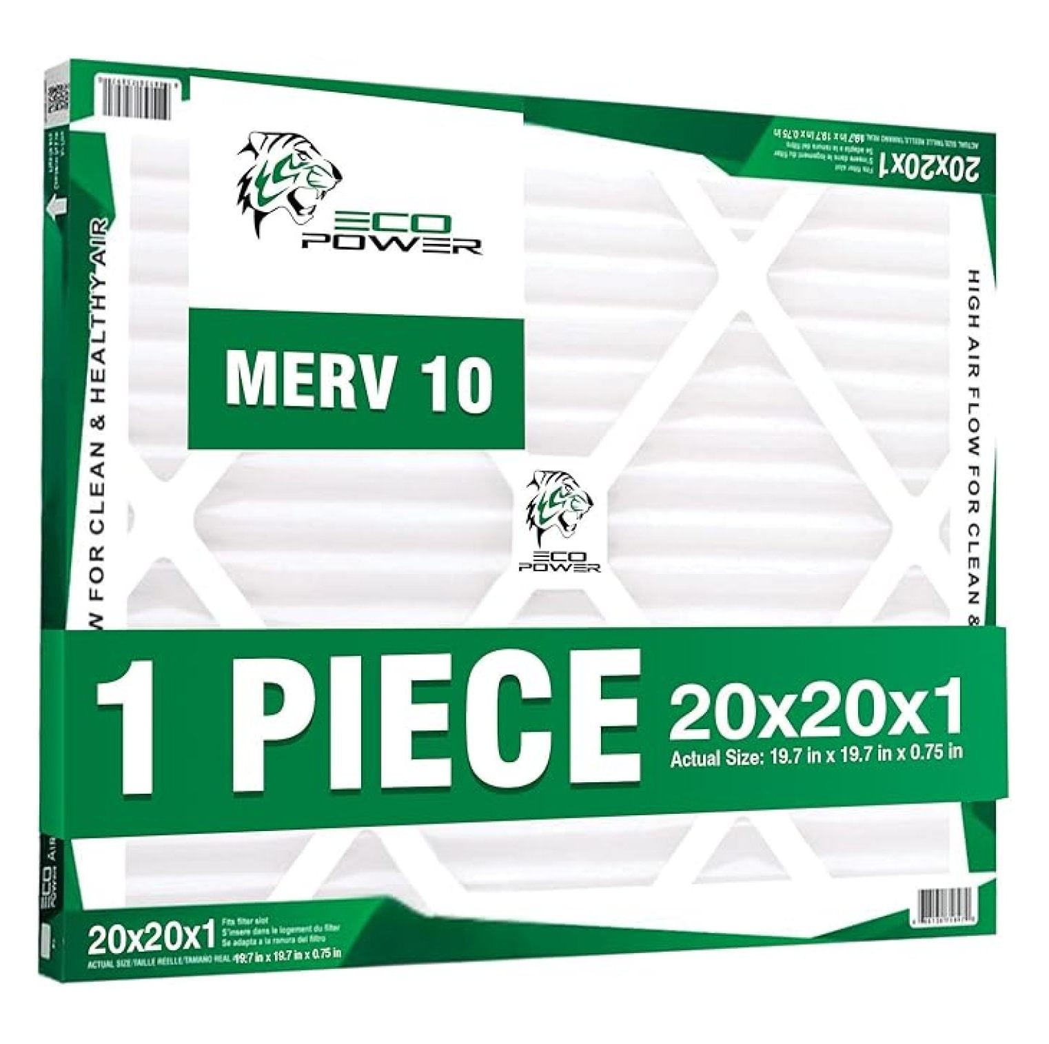 MERV 10 Air Filters 20x20x1, HVAC Furnace Filters Replacement 4-Pack ...