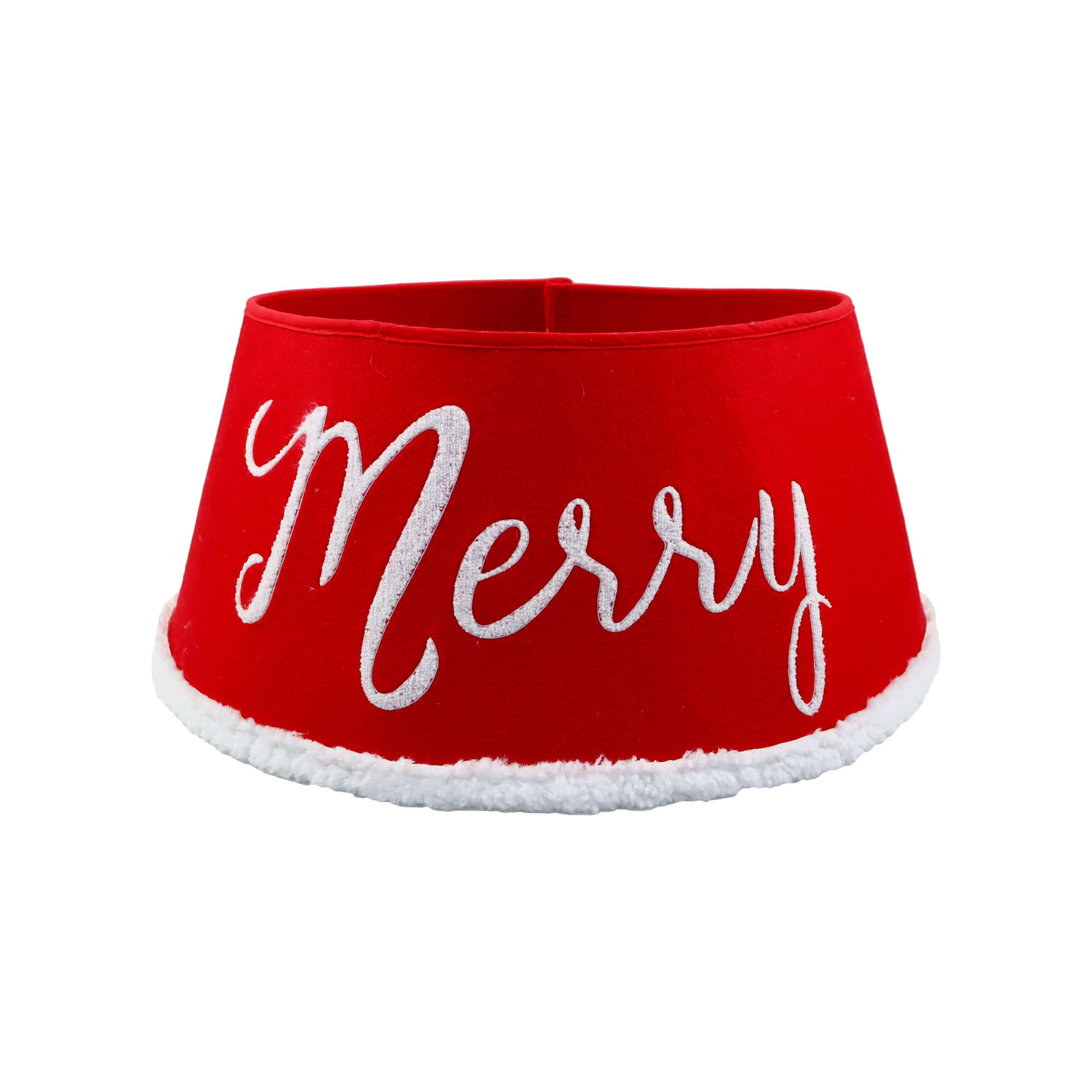 Felt Merry Christmas Tree Stand Band, Red and White, 23", by Holiday ...