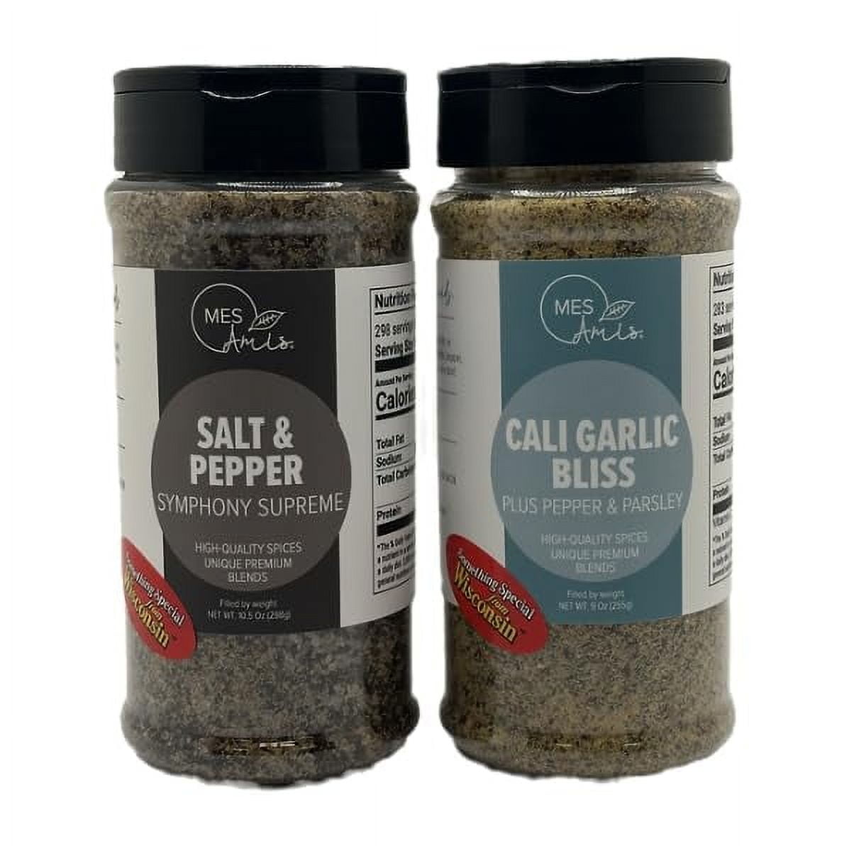 MES Amis Salt FEV6 & Pepper Symphony Supreme + Cali Garlic Bliss Plus Pepper & Parsley (2-Pack ...