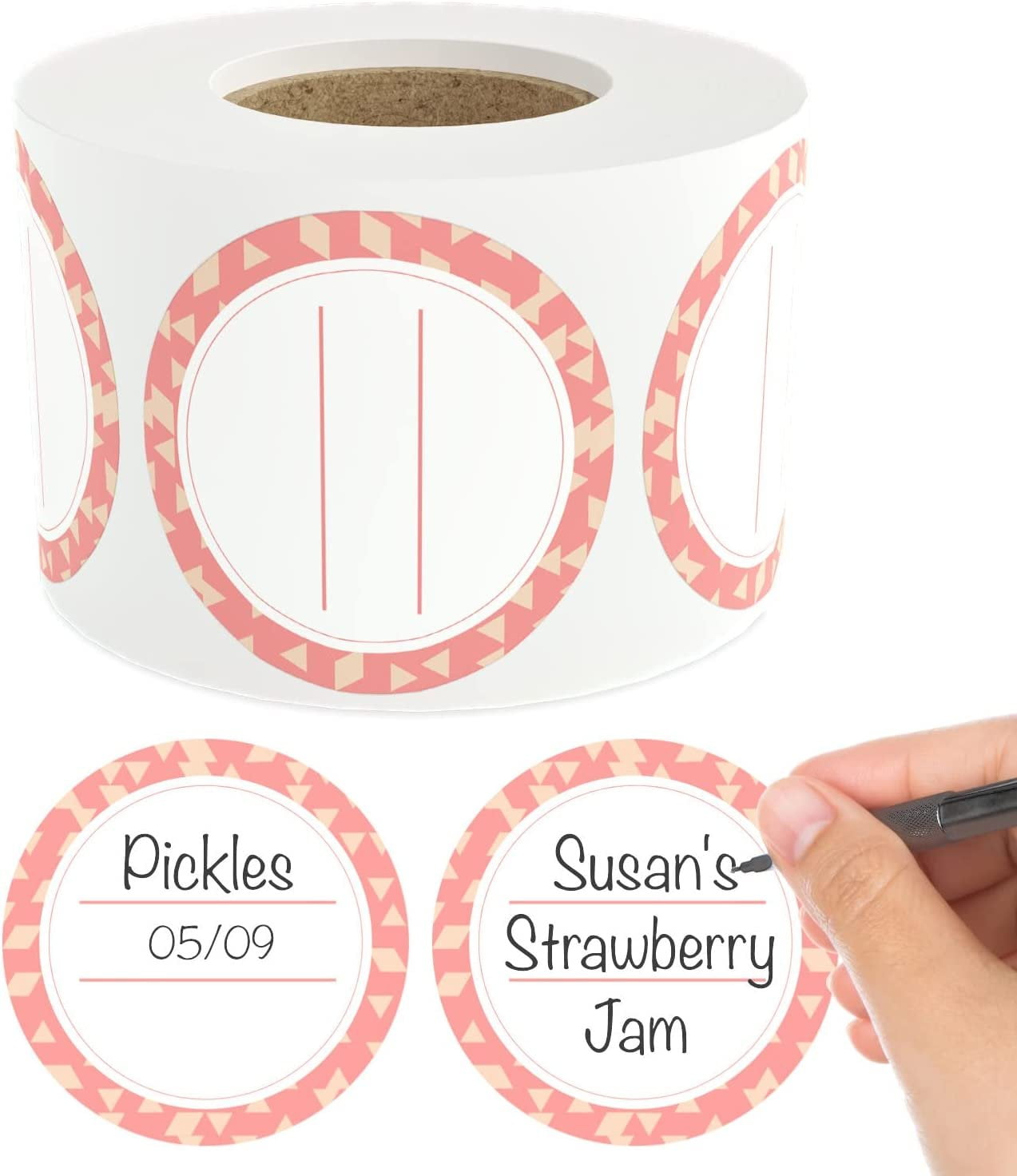 MESS Dissolvable Canning Labels for Jars 200 Coral Dissolvable Mason ...