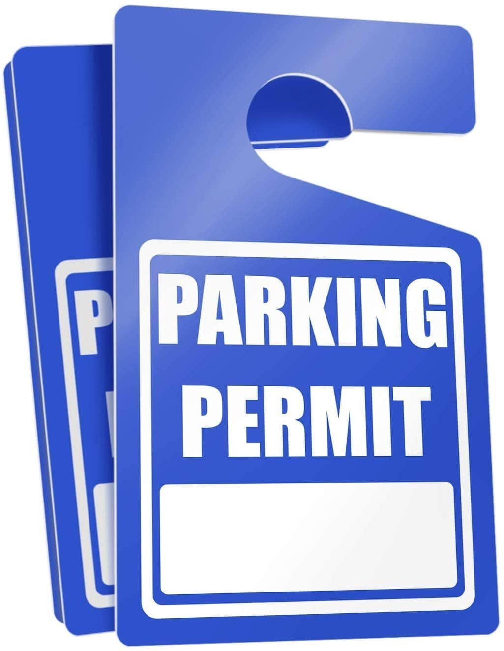 MESS Parking Permit Hang Tags - 50 DIY Mirror Write-On Hang Tags - 3x5 ...