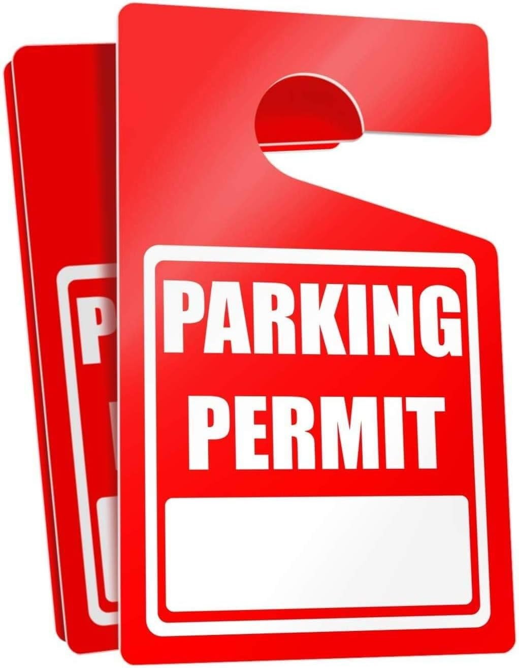 MESS Parking Permit Hang Tags - 50 DIY Mirror Write-On Hang Tags - 3x5 ...