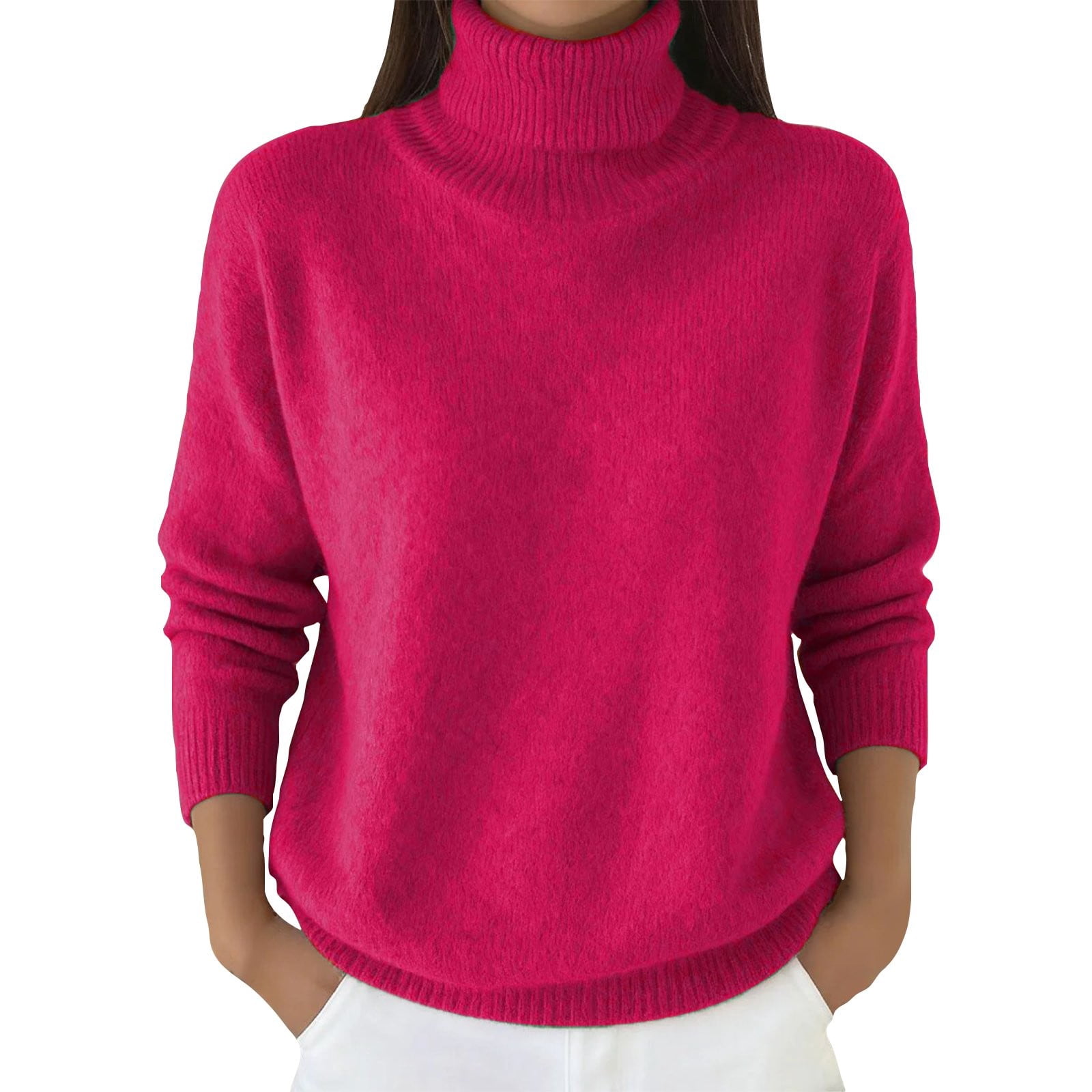 MESSUEN Fall Sweaters for Women Turtleneck Thermal Womens Sweaters ...