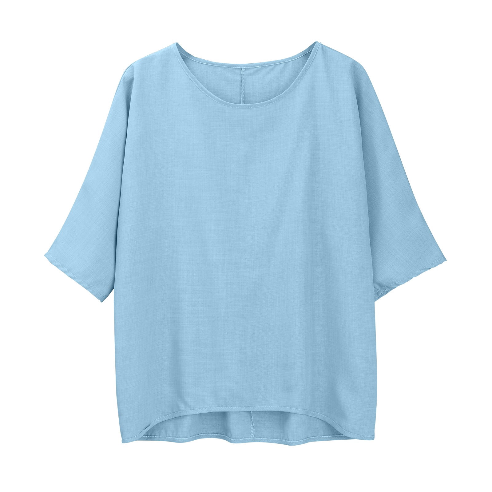 MESSUEN Plain Tshirt Office Work Tops Baggy Shirts Summer Business ...