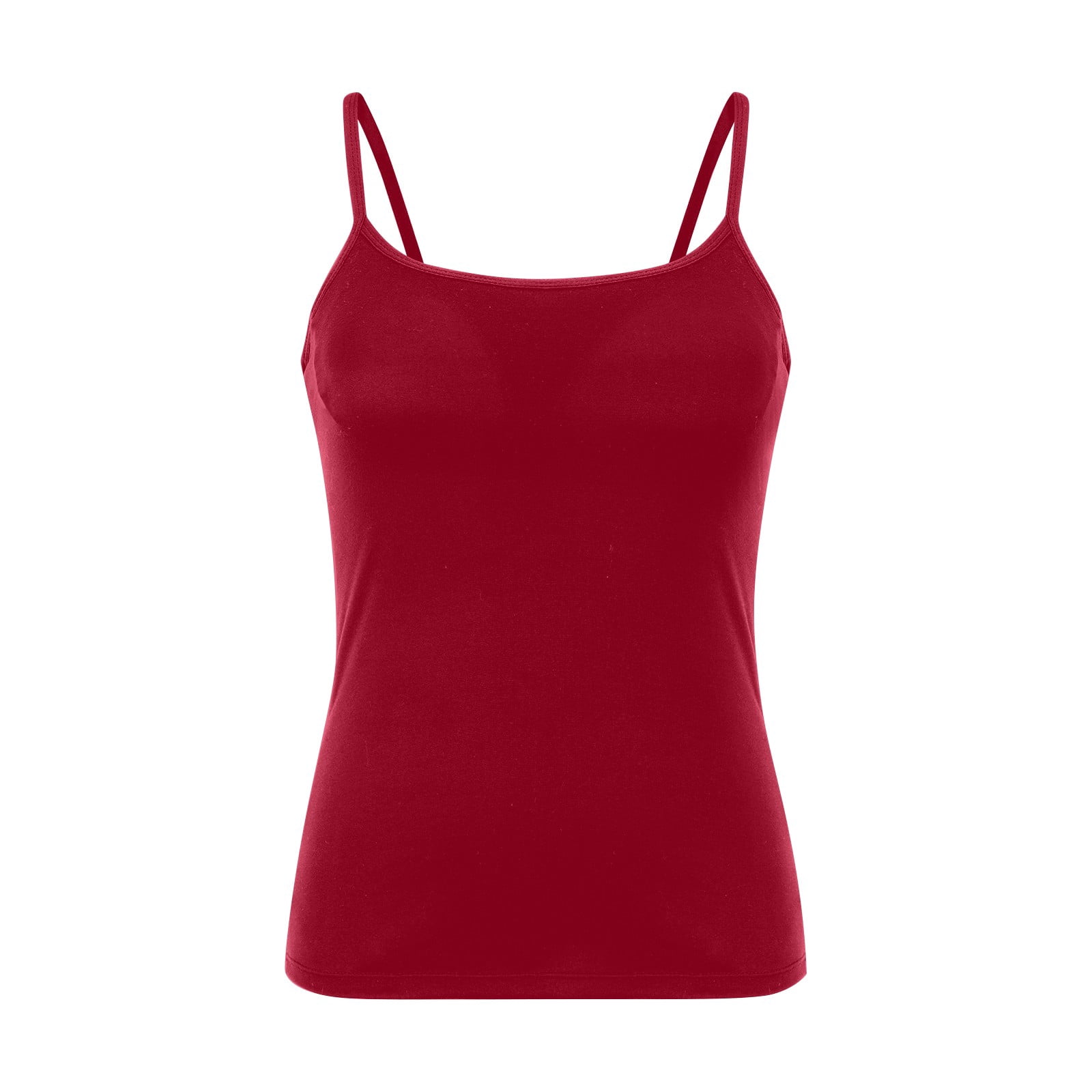 MESSUEN Spaghetti Strap Tank Top Tank with Built in Bra for Women Scoop ...