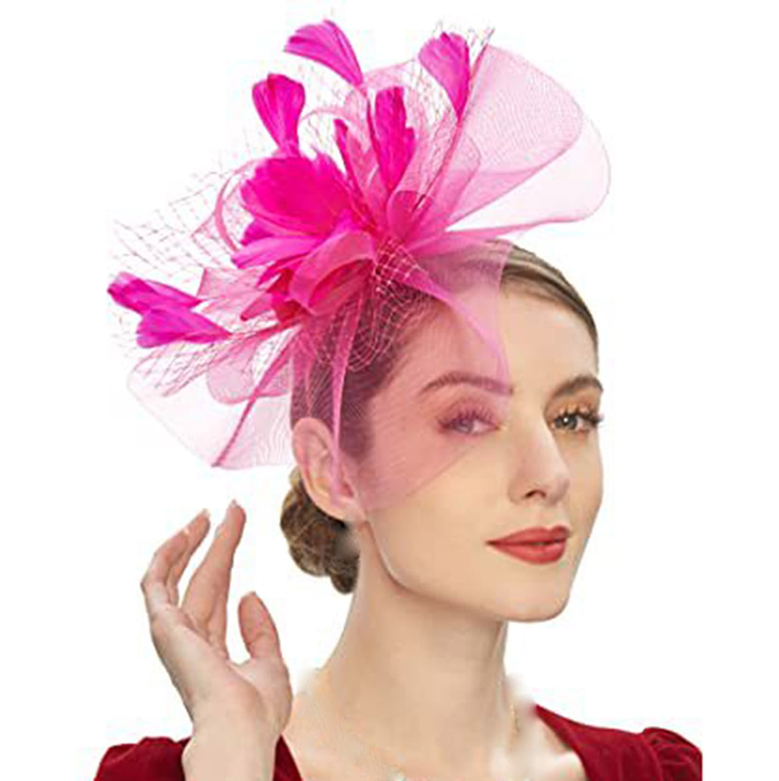 MESSUEN Womens Tea Party Hat Girl Hat Fascinator Hat Ladies Fascinator ...