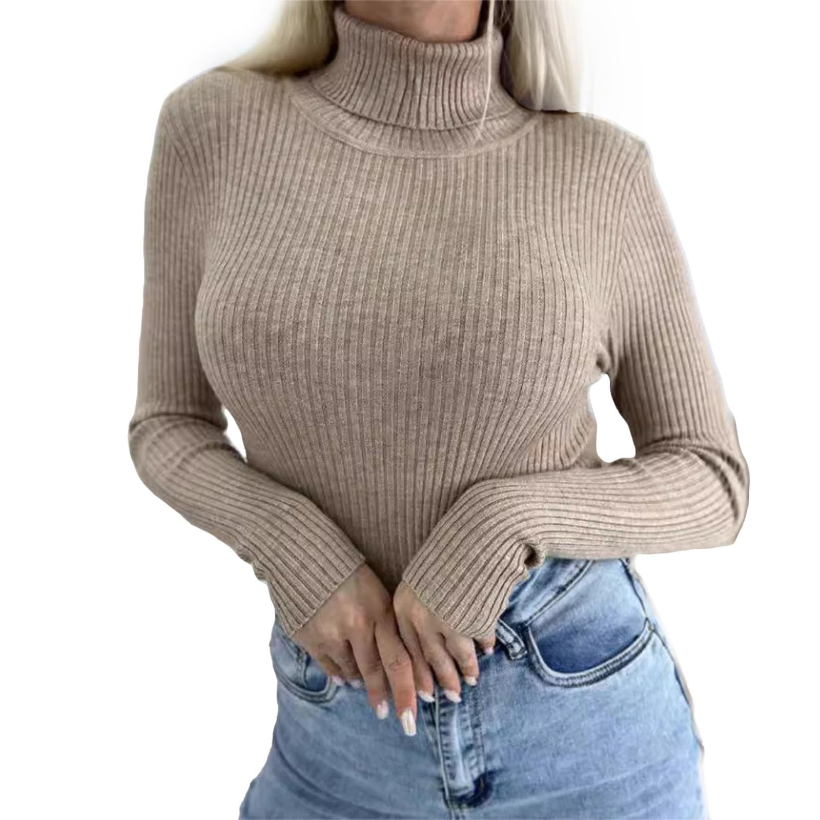 MESSUEN Wool Sweater Women Long Sleeve Undershirt for Women Pull Over ...