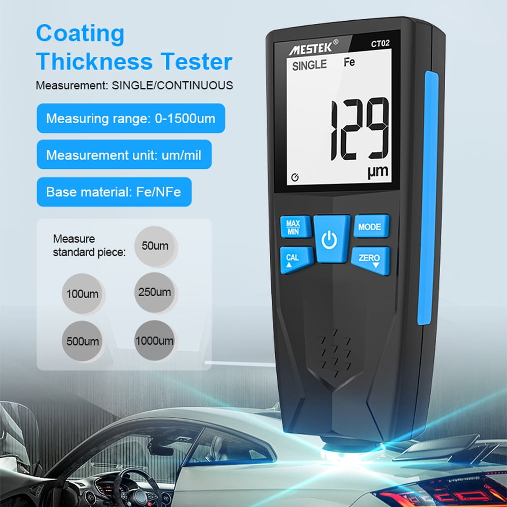 MESTEK Digital Car Paint Coating Thickness Tester Auto Measuring Gauge ...