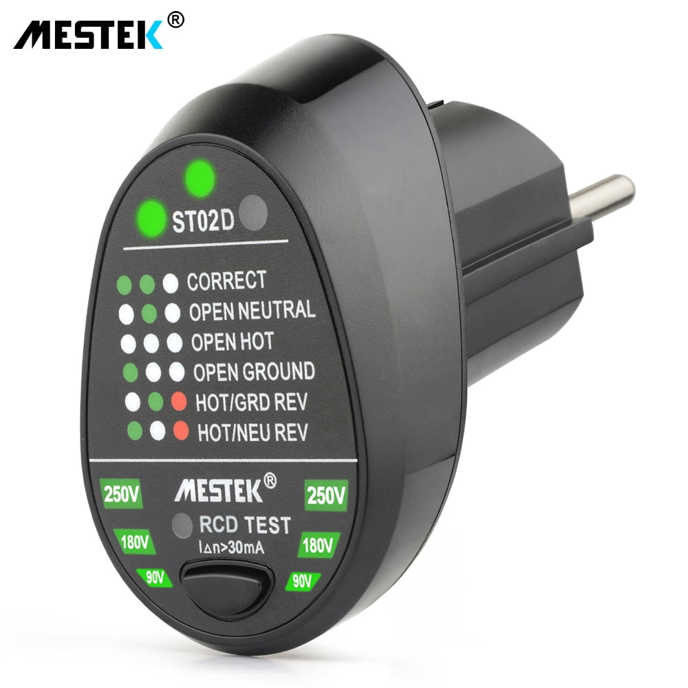 MESTEK Socket Testers RCD Electric Professional Electrician Tools ...