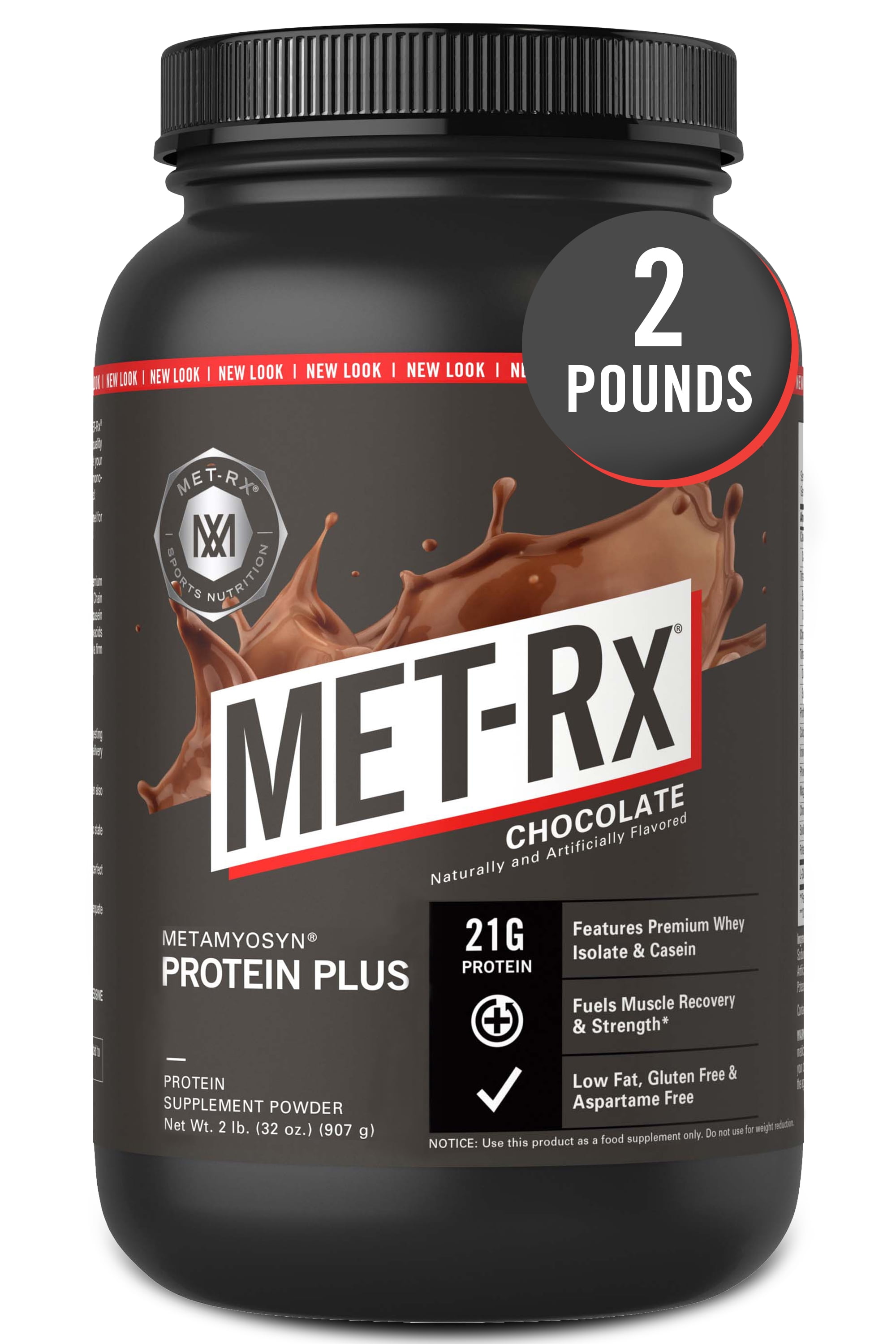 MET-Rx Protein Plus Powder, Post-Workout Recovery, Muscle Building ...