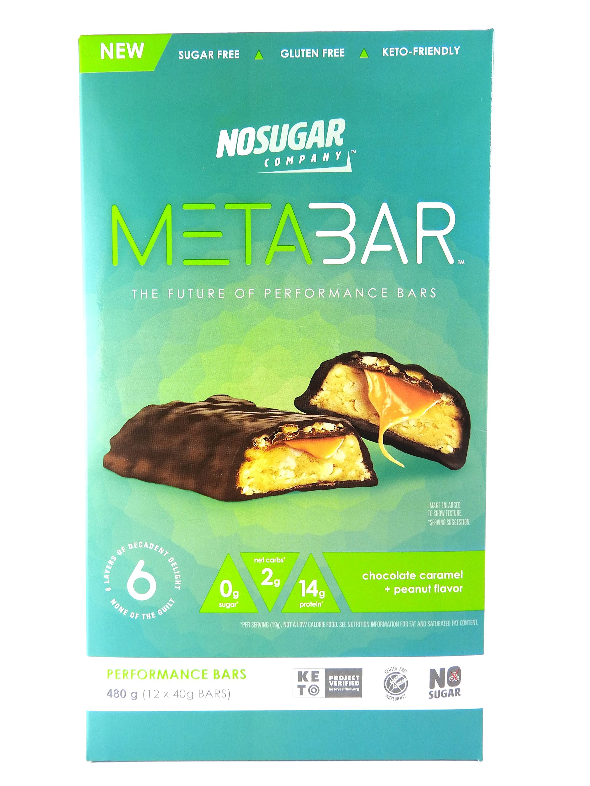 METABAR - High Protein SBF3 Energy Bars, 0g Sugar, 14g Carb, Chocolate ...