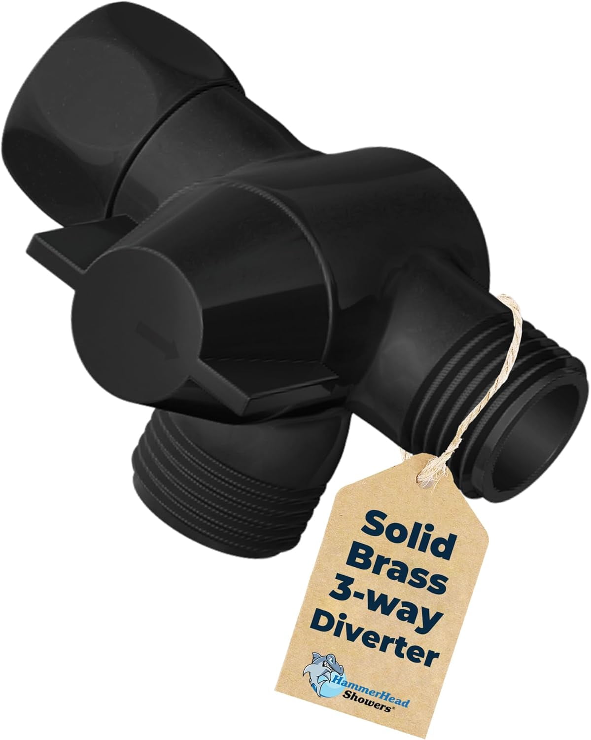 ® ALL METAL 3 Way Shower Diverter Valve - Shower Arm Diverter Connects ...