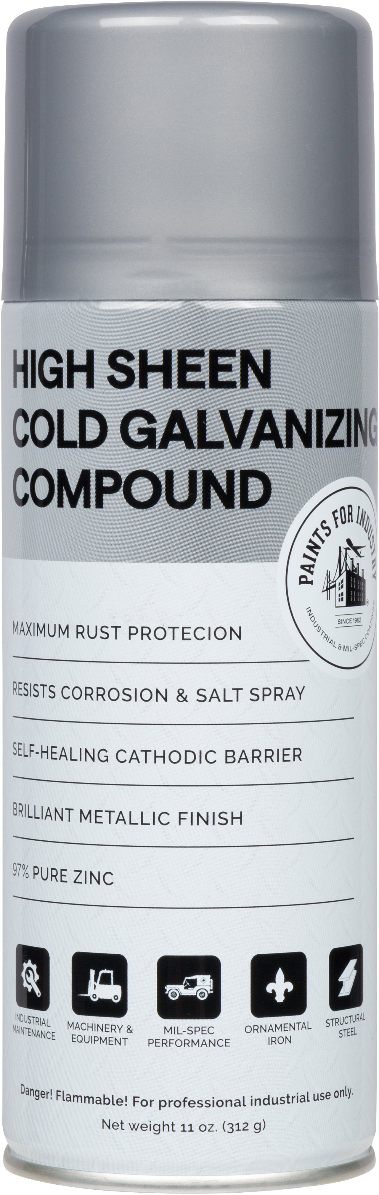 METAL-CLAD High Sheen Cold Galvanizing Aerosol by Paints For Industry ...