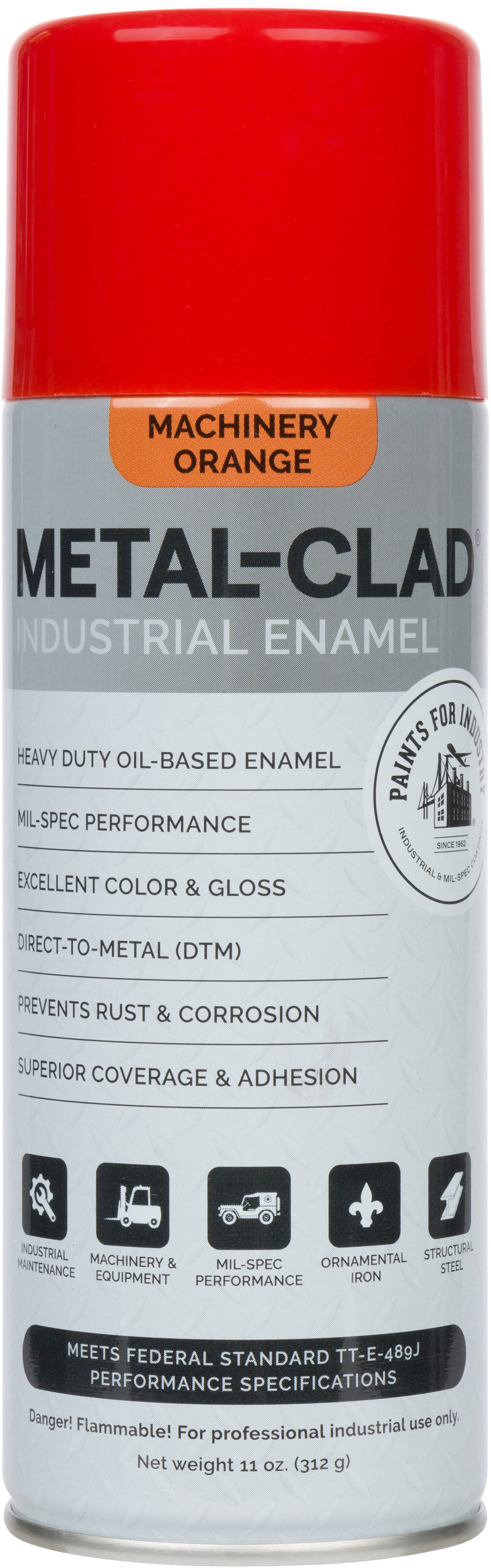METAL-CLAD Paints For Industry Industrial Enamel, Aerosol Spray Paint ...