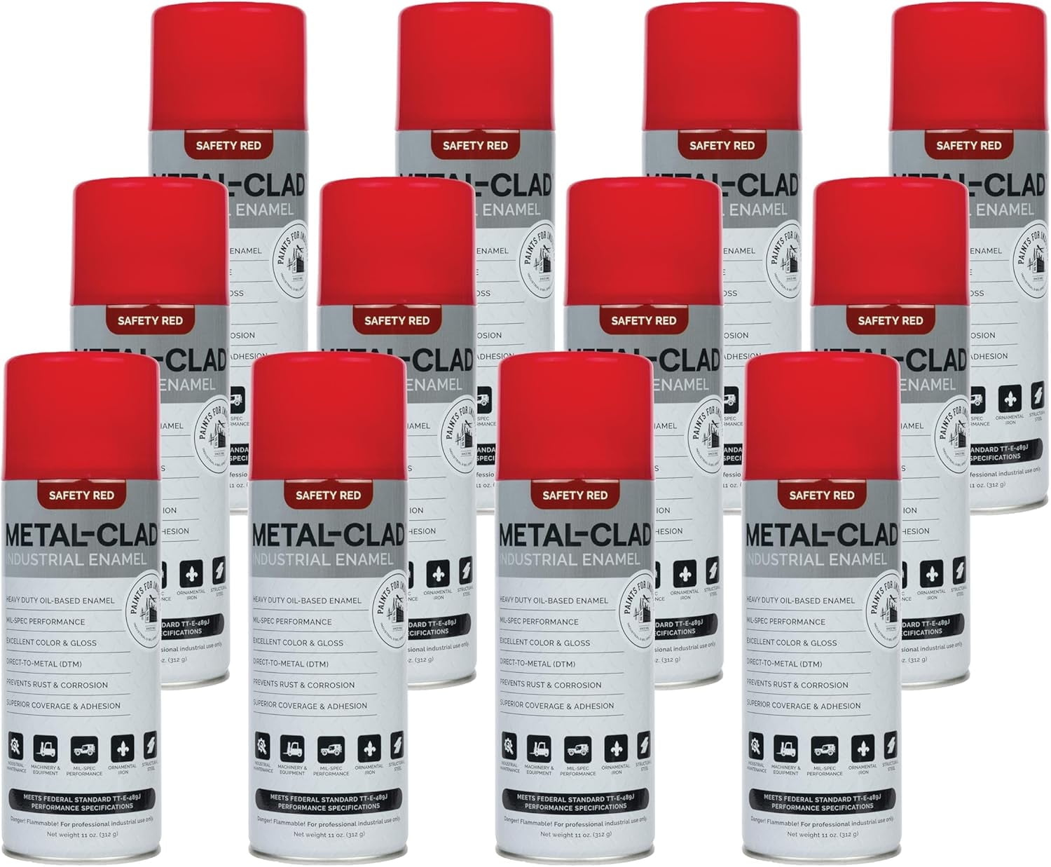 METAL-CLAD Paints For Industry Industrial Enamel, Aerosol Spray Paint ...