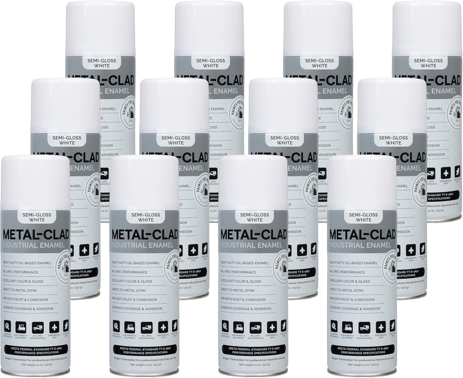 METAL-CLAD Paints For Industry Industrial Enamel, Aerosol Spray Paint ...