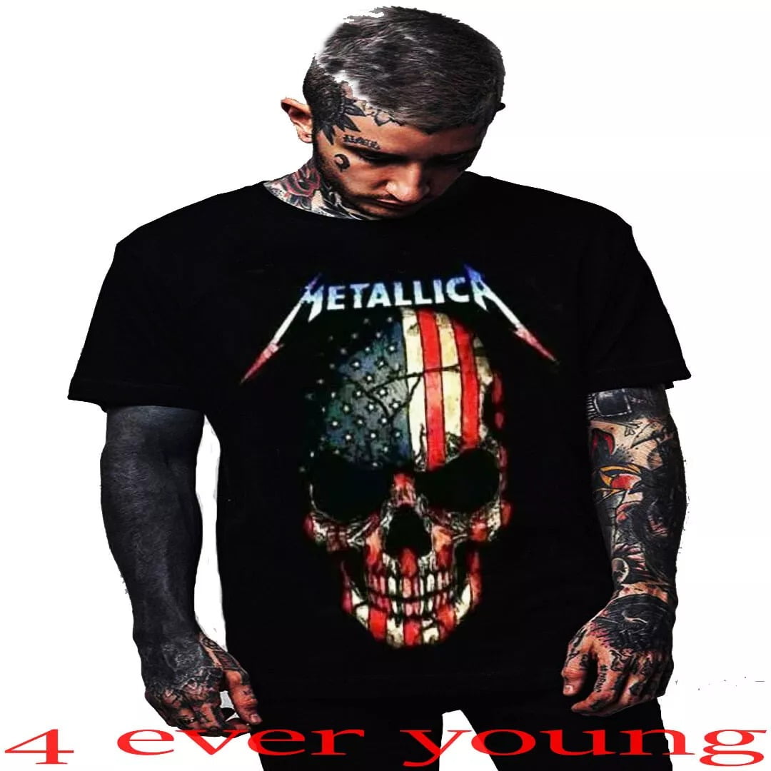 METALLICA AMERICAN FLAG THE CLASSIC ROCK PUNK ROCK T SHIRTS - Walmart.com