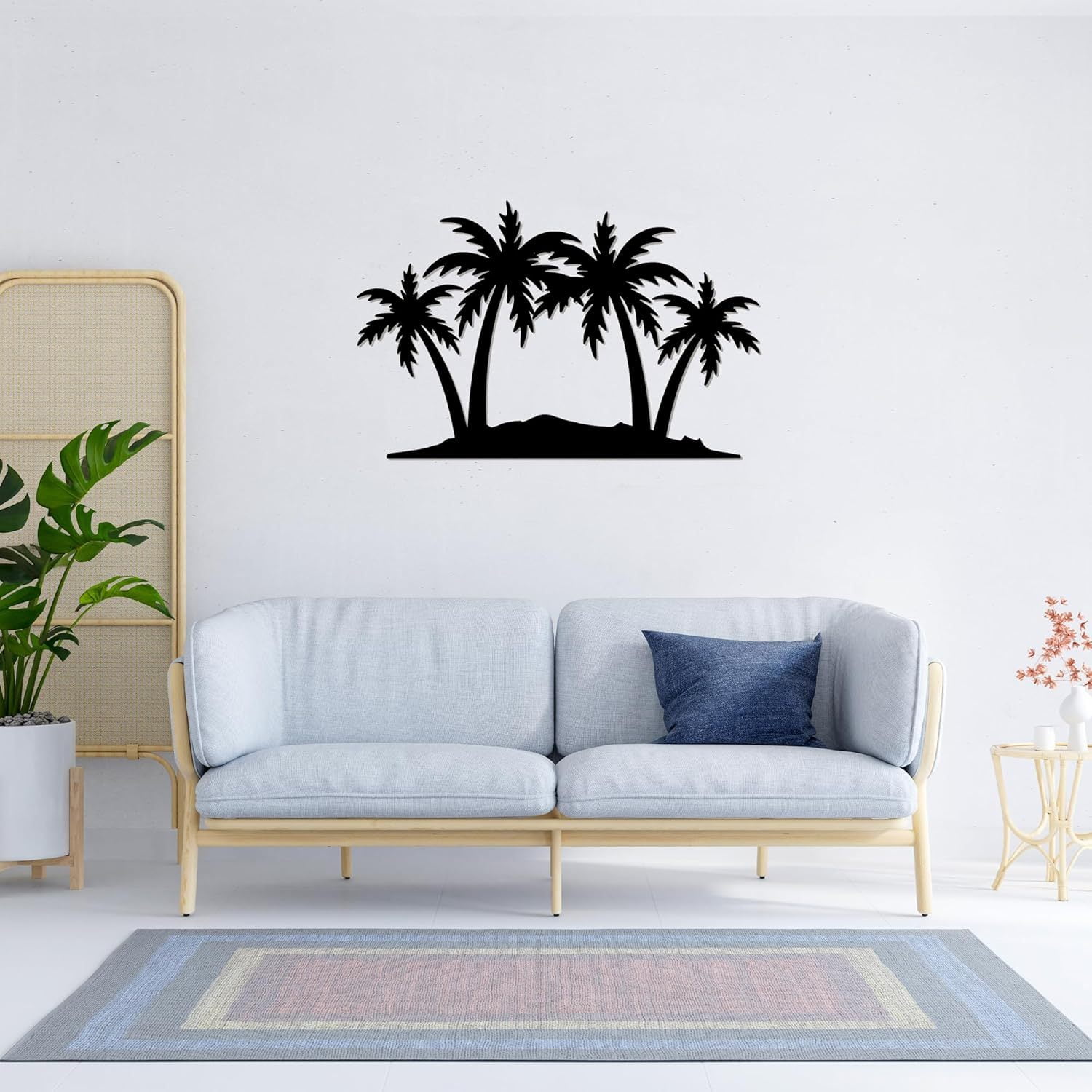 METALPLEX Palm Tree Metal Wall Art - Durable And Rust-free Indoor & Outdoor Aluminum Composite ...