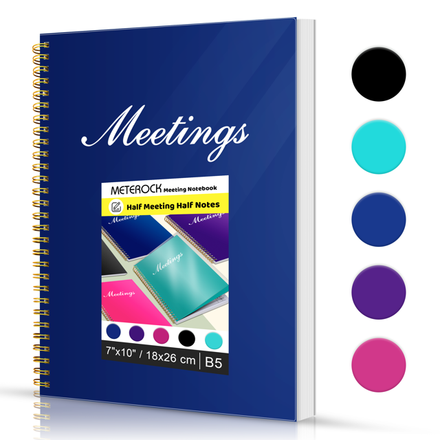 METEOROCK Meeting Notes Notebook for Work - 7" X 10" Meeting Minutes ...
