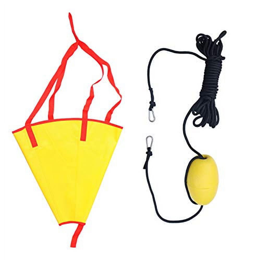 METER STAR 24 Inch Orange Drift Sock Sea Anchor Drogue with 32 ft Kayak ...