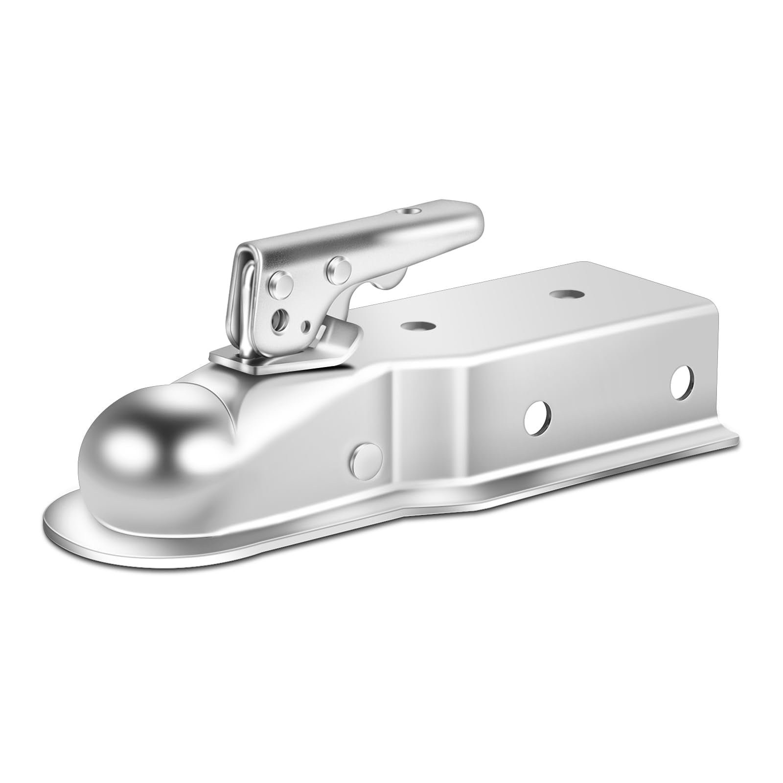 METOWARE Straight Trailer Coupler SSF20 for 3" Channel, 2" Ball Trailer ...