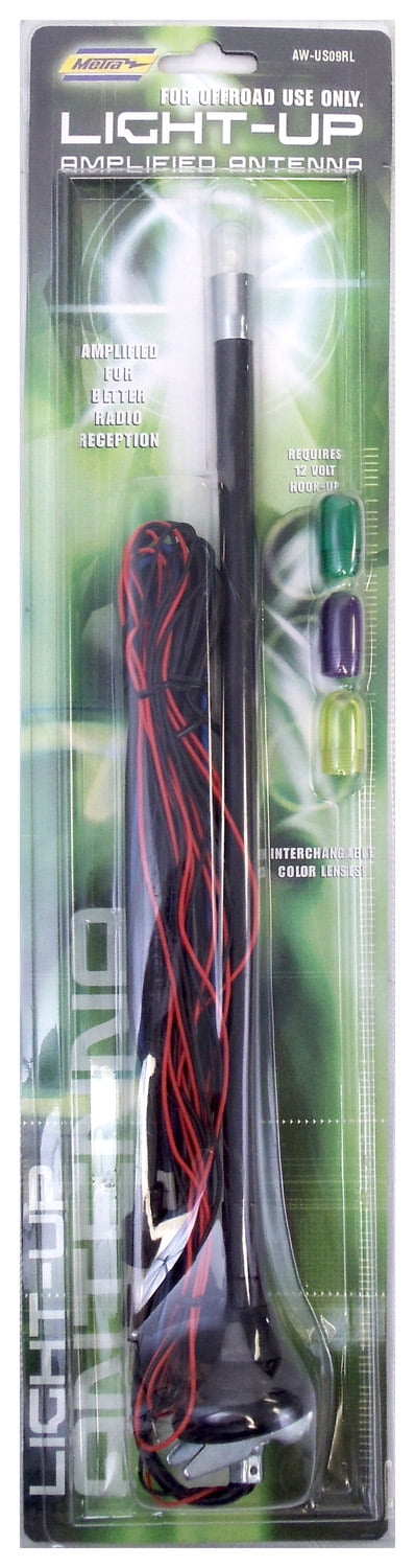 METRA - 13" RUBBER AMPLIFIED OFF ROAD LIGHT-UP TOP/SIDE MOUNT AM/FM ...