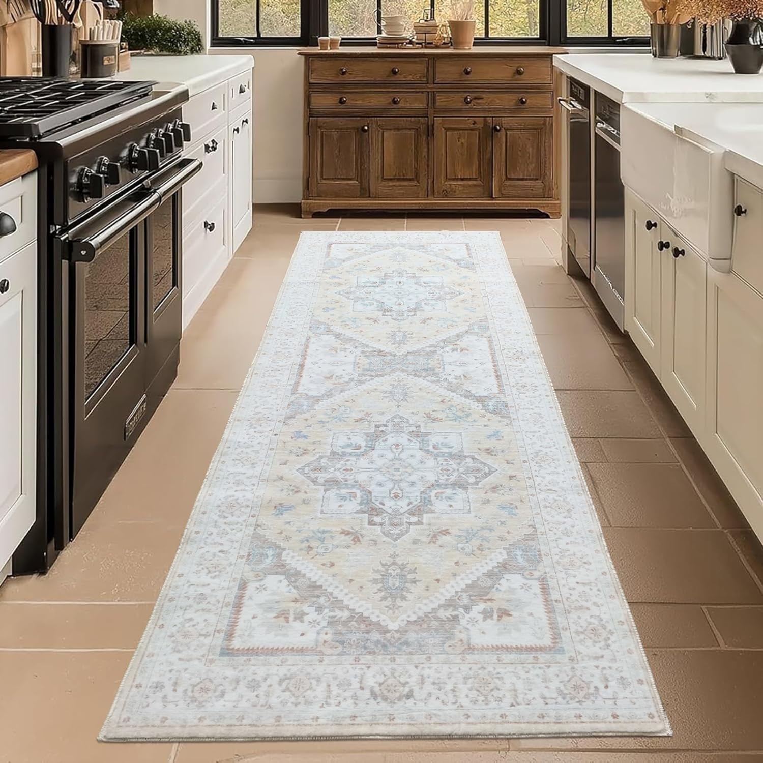 METSAVAIM 2x6 Runner Rug - Ultra Soft Vintage Pattern Hallway Runner ...