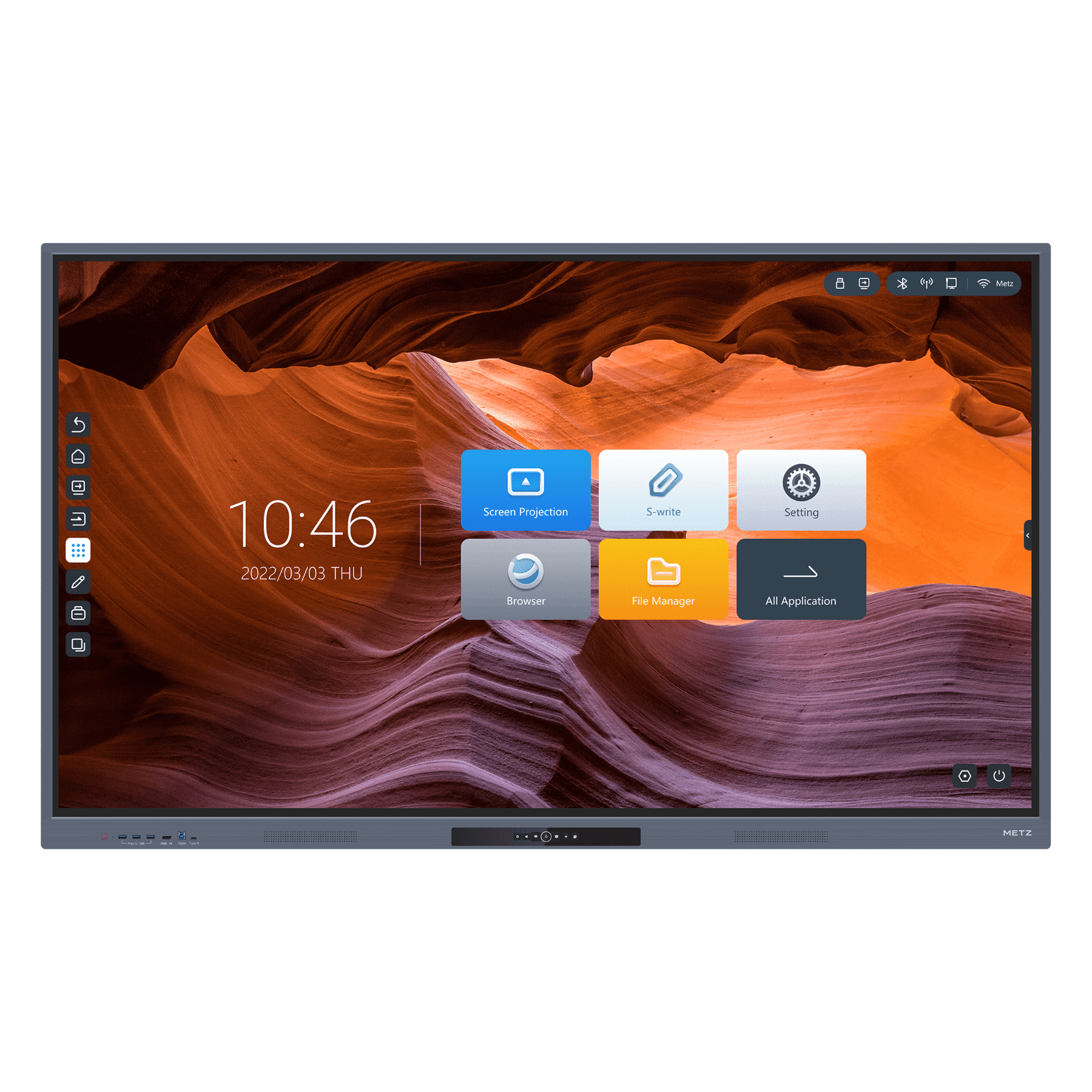 METZ Interactive Display 65 Inch H-Series: 4K UHD, 20-Point Touch ...