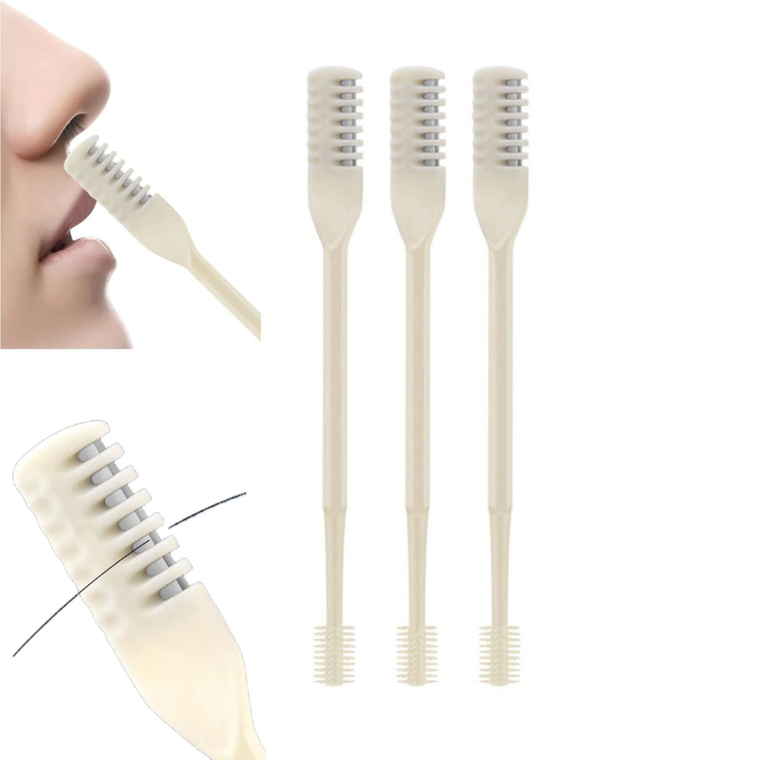 MEUDQU 2-in-1 Nasal Hair Cutter, Manual Double Sided Nose Hair Knife ...