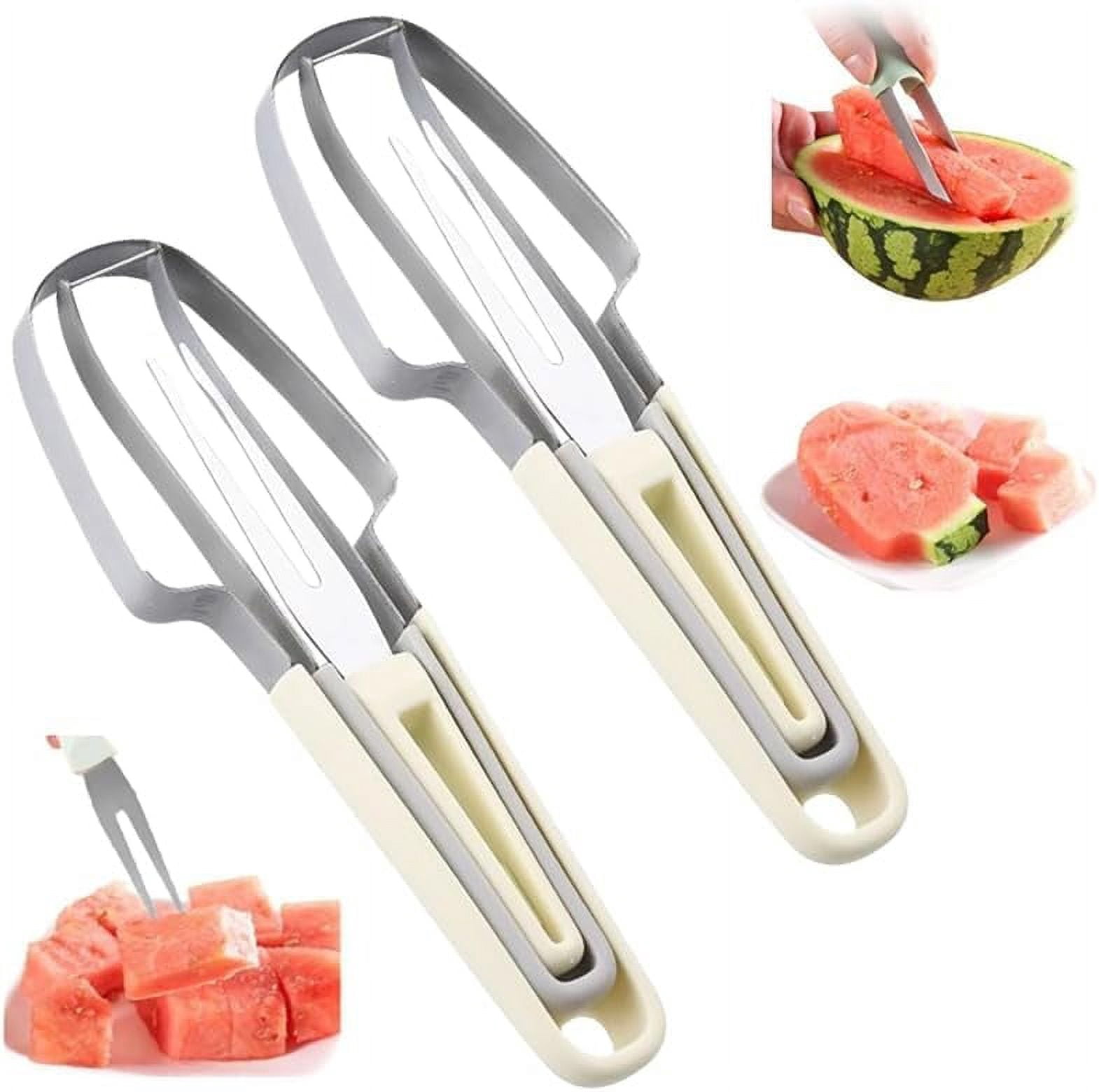 MEUDQU 2024 Watermelon Cutter, 3-in-1 Watermelon Fork Slicer Cutter ...