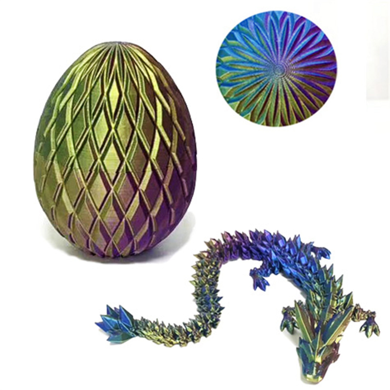 MEUDQU 3D Printed Dragon in Egg, 15Inch Fly Dragon in Dragon Egg ...