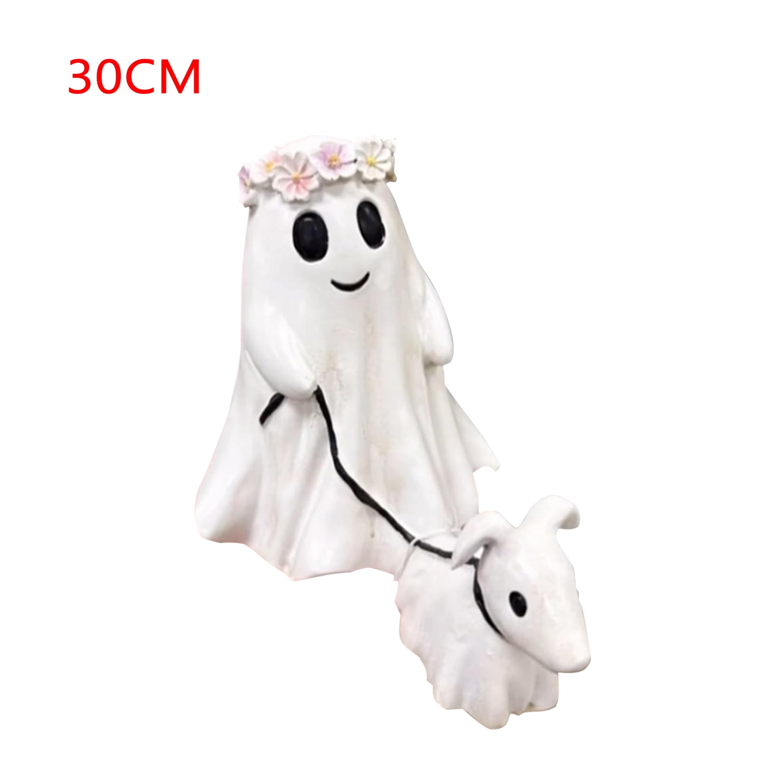 MEUDQU Ghost Walking Dog Statue, Spooky Ghost Dog Halloween Figurine ...
