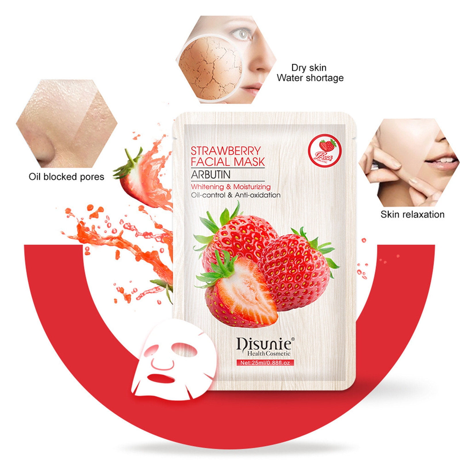MEUDQU Strawberry Irene Mask Moisturized Her Face, Brightened Her Skin ...