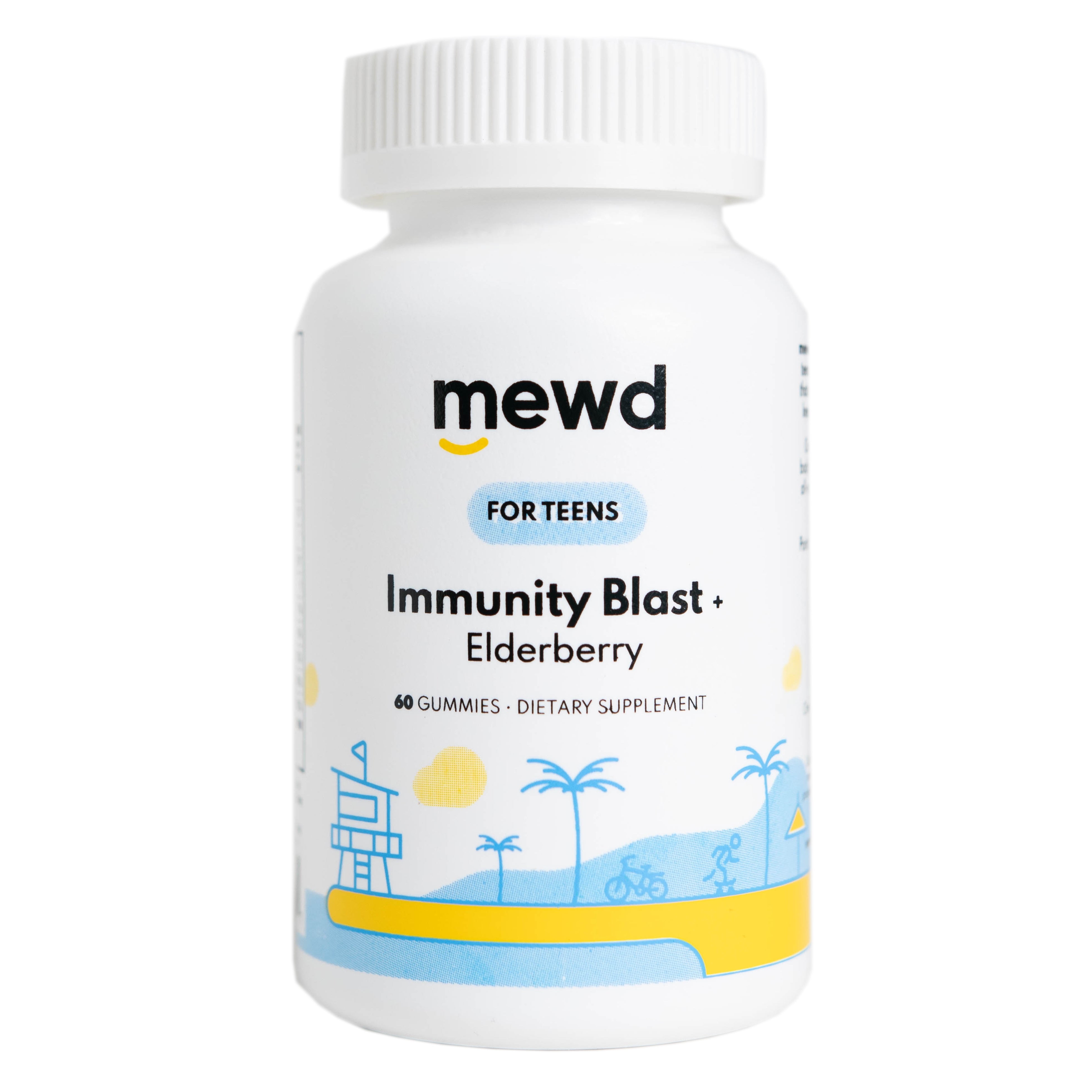 MEWD Teen and Kids Daily Multivitamin Gummy with Elderberry, Vegan ...
