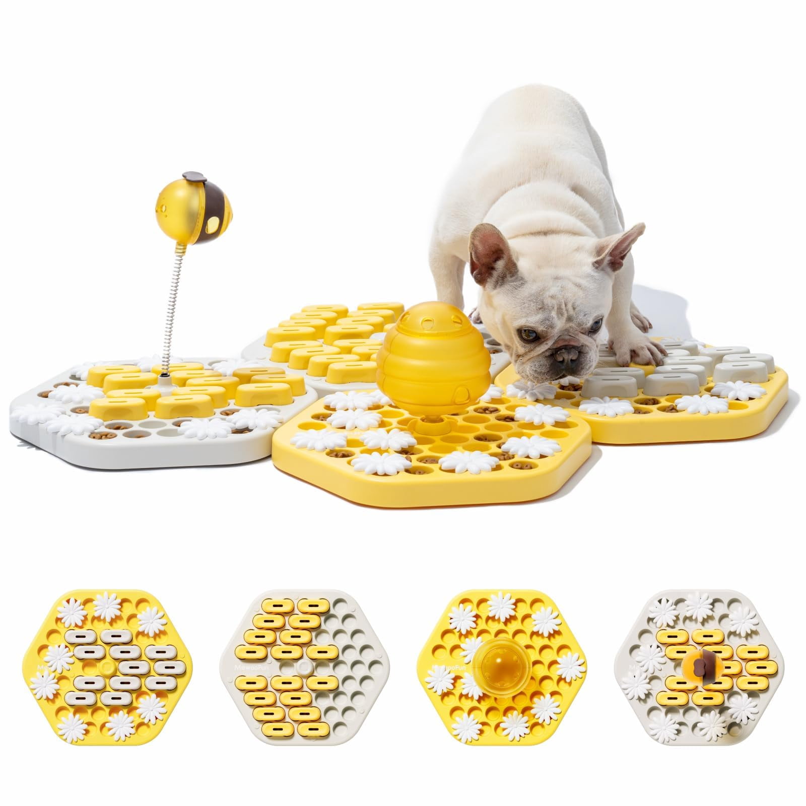 MEWOOFUN Dog Puzzle Toy,Dog Food Puzzle Feeder Toys for IQ Training,Dog ...