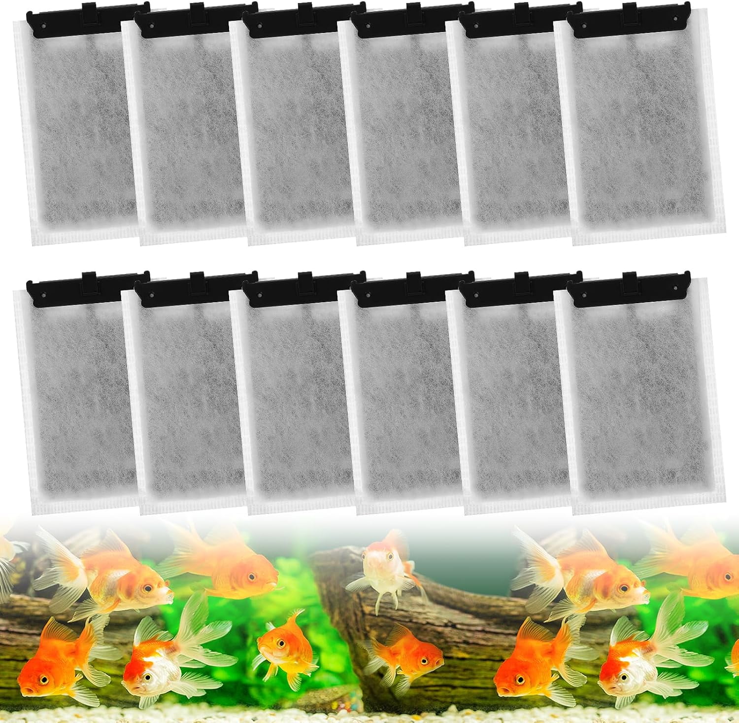 MEWTOGO 12Pcs Medium Filter Cartridges Compatible with Tetra Whisper ...
