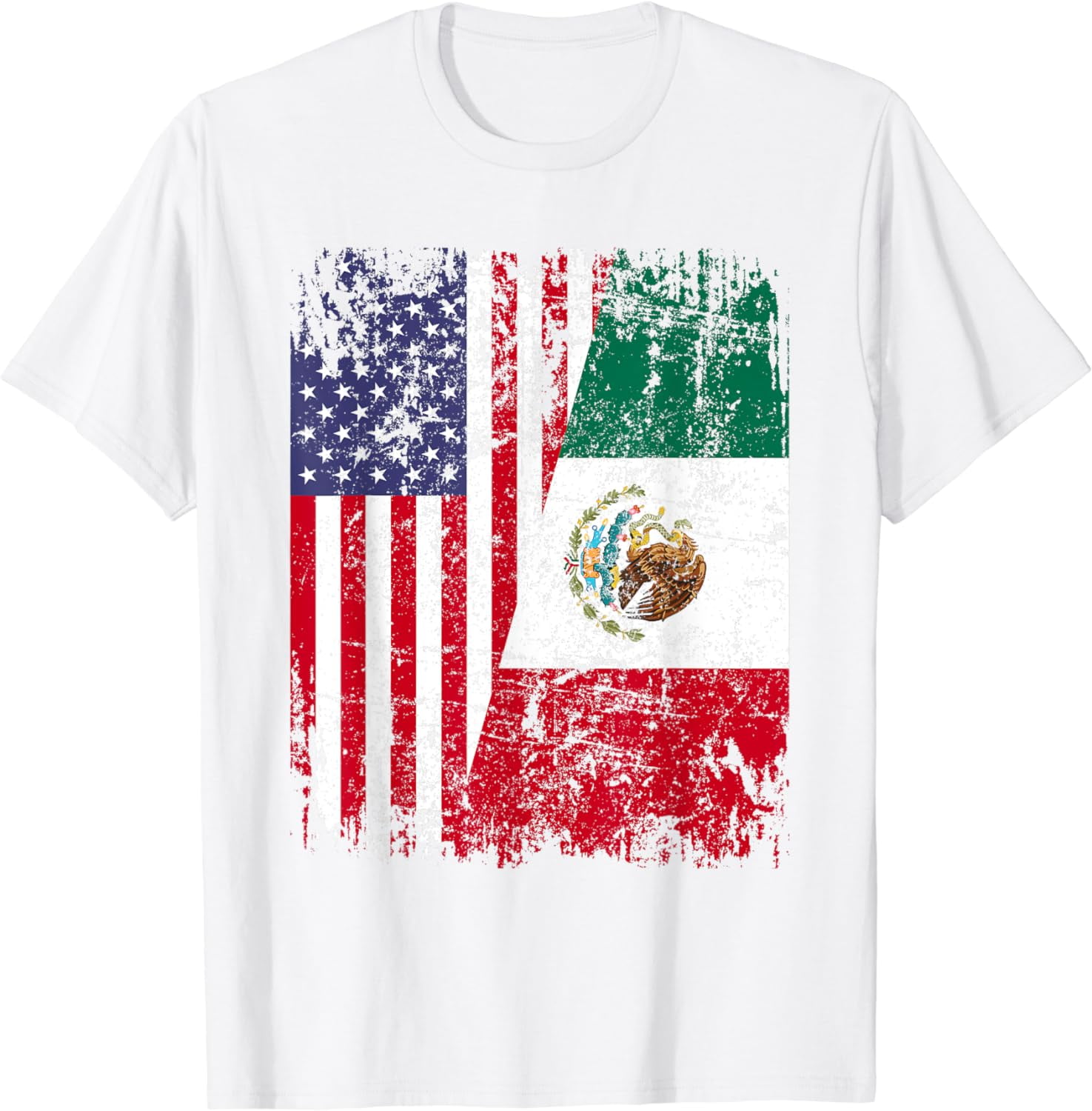 MEXICAN ROOTS | Half American Flag | MEXICO T-Shirt - Walmart.com