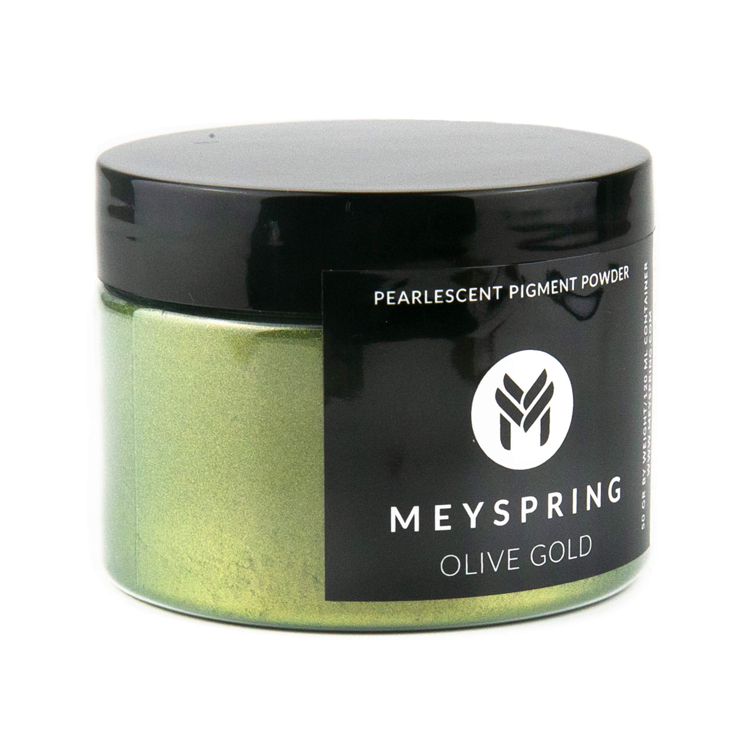 MEYSPRING Olive Gold Epoxy Resin Green Pigment - 50 Grams - Green Mica ...