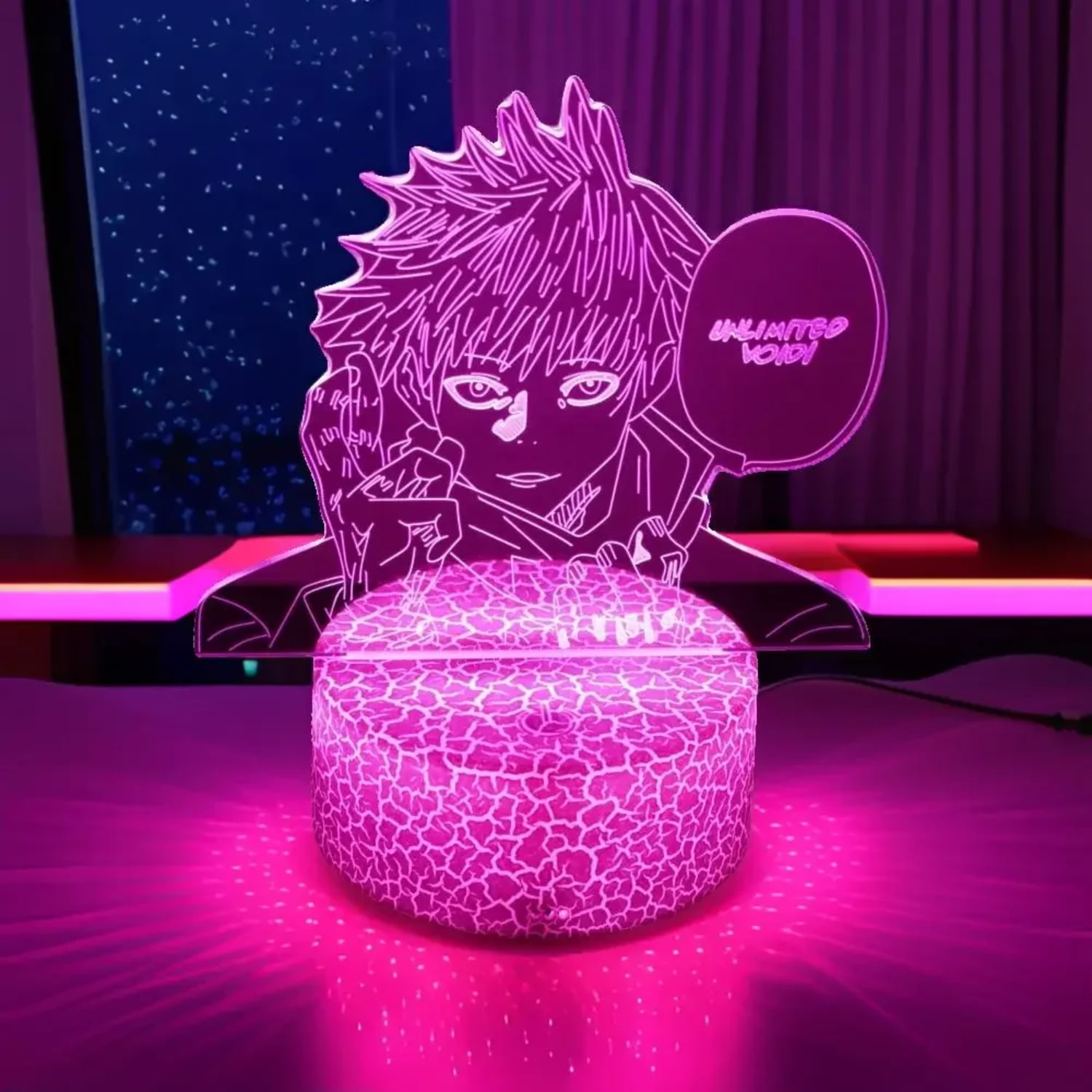 MEZ 2025 3D Anime Lamp Jujutsu Kaisen Led Night Light RGB Table Lamps ...