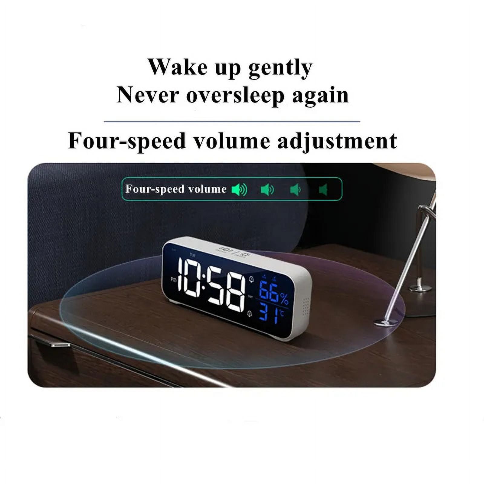 MEZ01 2025 Cute 2024 For Alarm Clock Temperature Humidity Voice Control ...